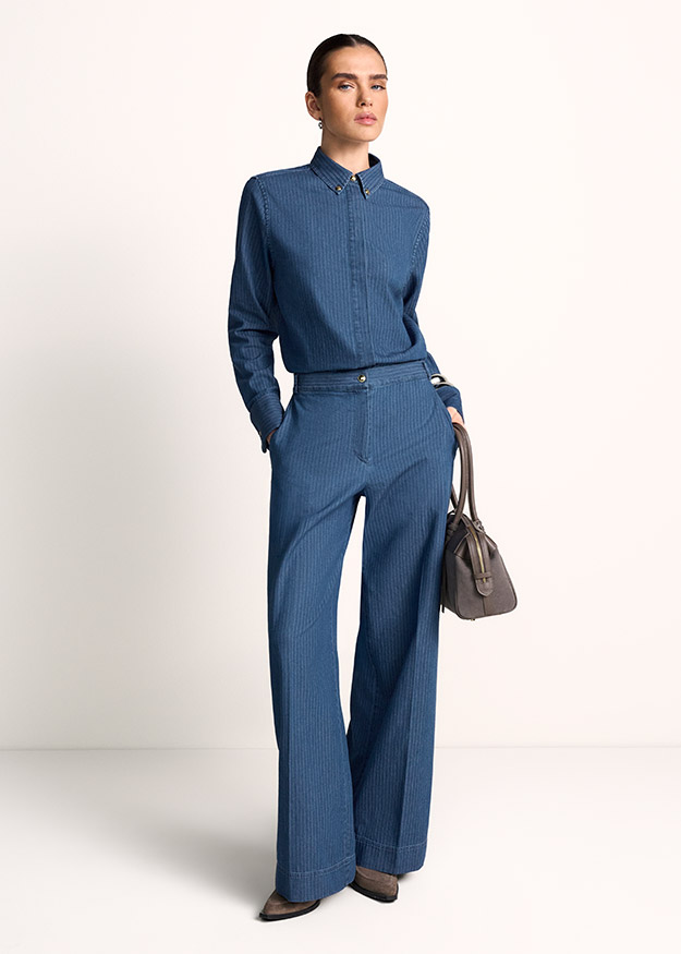 Denim-Hose Mit Nadelstreifen » Größe: 38, Farbe: galaxy patterned