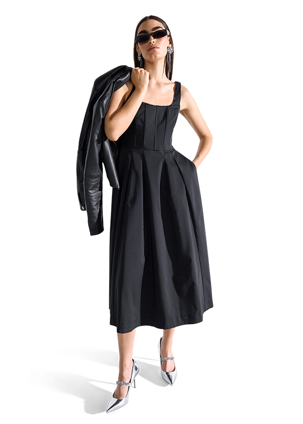 A-Line Maxi Dress » Size: 38, Colour: black